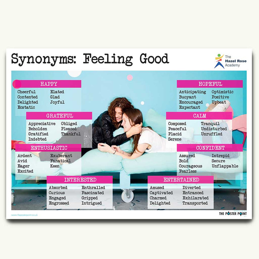 Synonyms for feeling happy poster – The Poster Point